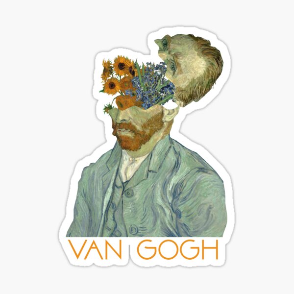 Pegatina «Vincent Van Gogh, Girasol, Iris de Van Gogh, Surrealista» de ...