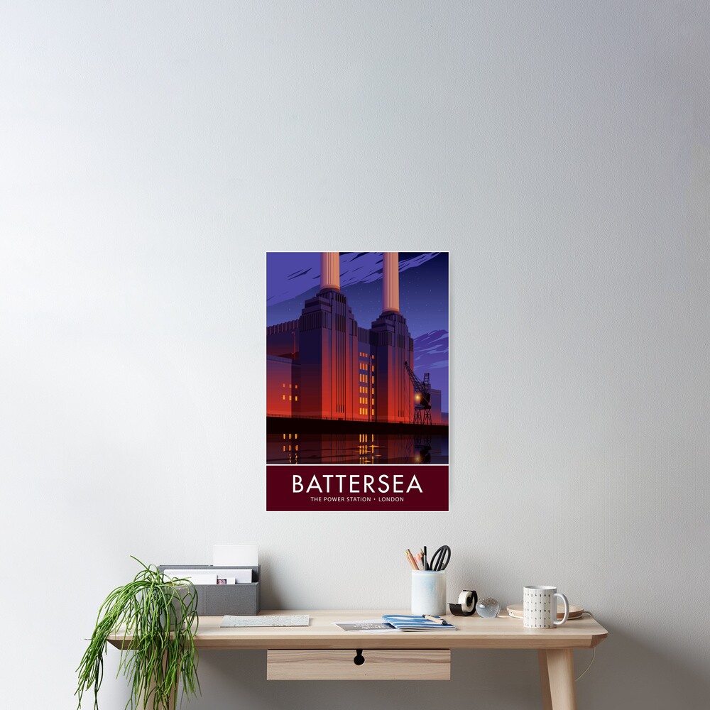 "Battersea Power Station" Poster for Sale by smillership | Redbubble