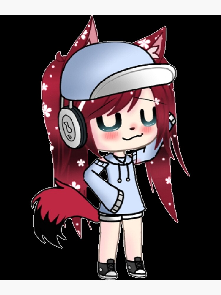 "White & blue cute Gacha character " Poster for Sale by EllysGacha ...