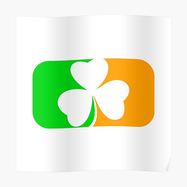 "Irish Shamrock Logo" Poster for Sale by IrishDesign123 | Redbubble