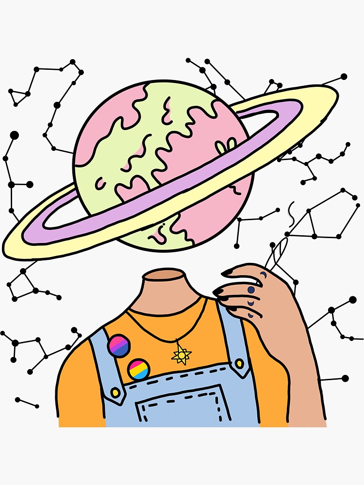 "Space head " Sticker by Siani182 | Redbubble