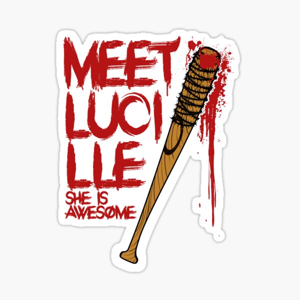 "Meet Lucille" Sticker for Sale by Retro-Freak | Redbubble