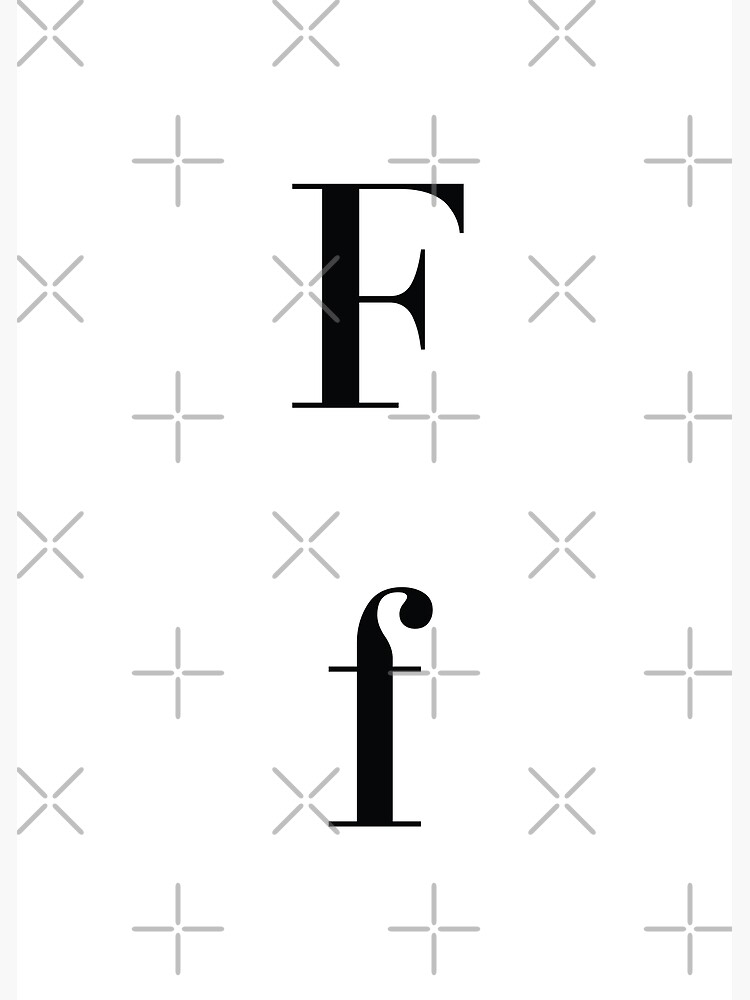 "Letter F initial design in small and capital letter" Art Print for ...