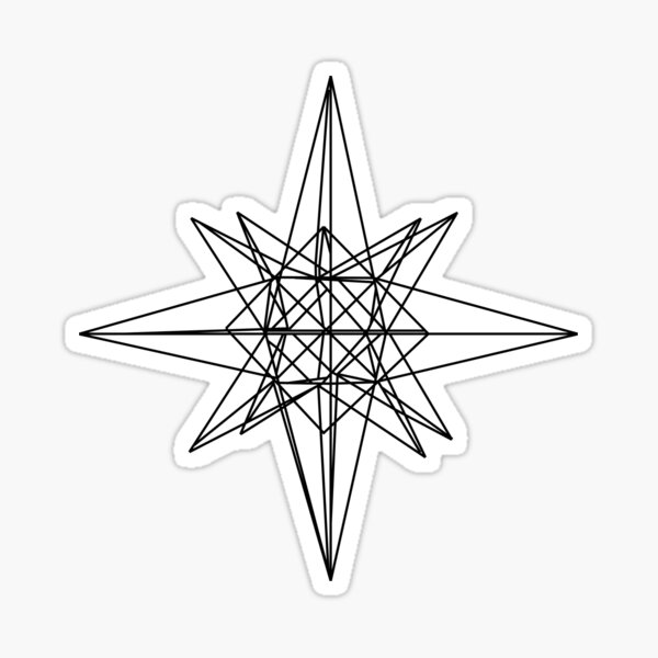 "Moravian Sacred Good Luck Star Symbol" Sticker for Sale by ...