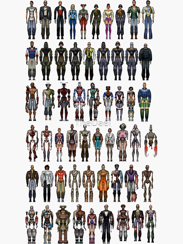 "Timesplitter Character Models" Sticker for Sale by TheDael | Redbubble