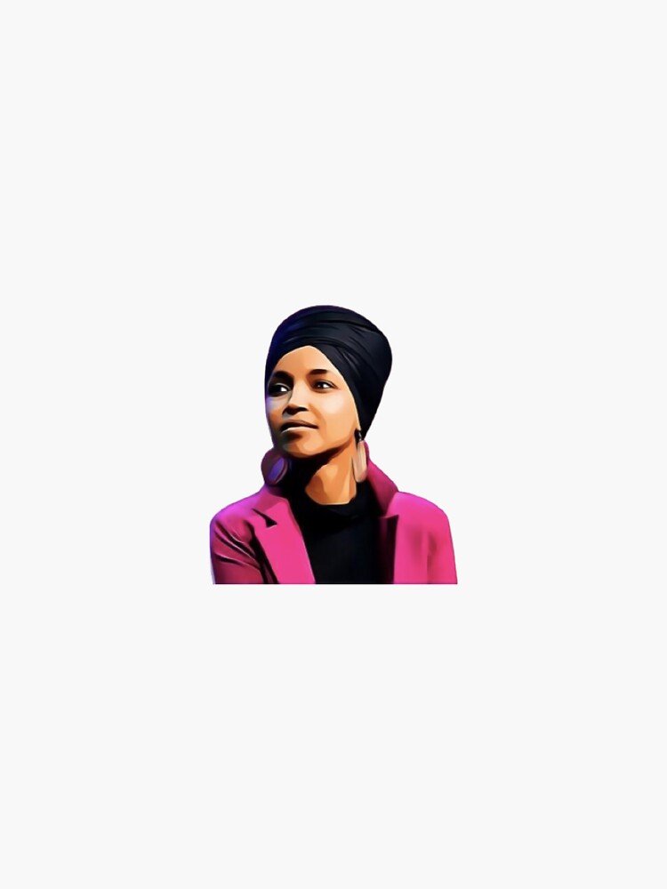 "Ilhan Omar Sticker " Sticker for Sale by allisonedge | Redbubble