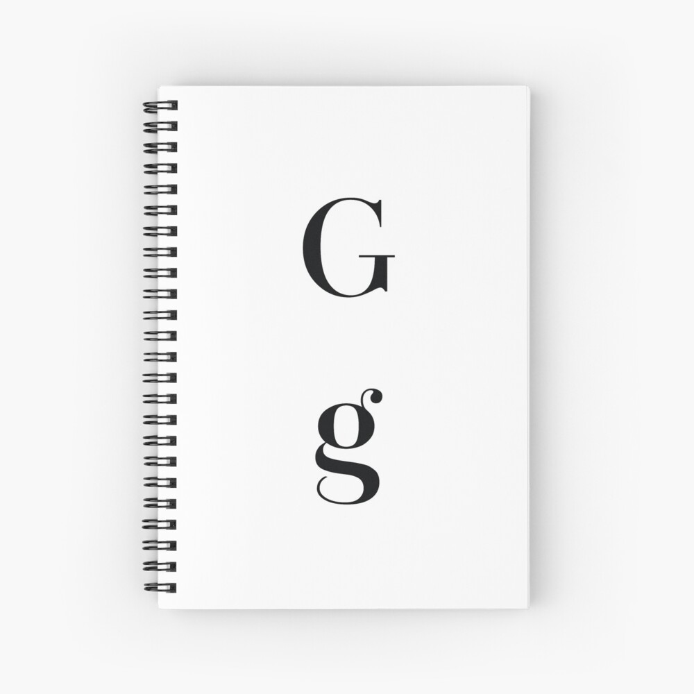 Cuaderno De Espiral Diseño Inicial De La Letra G En Minúscula Y