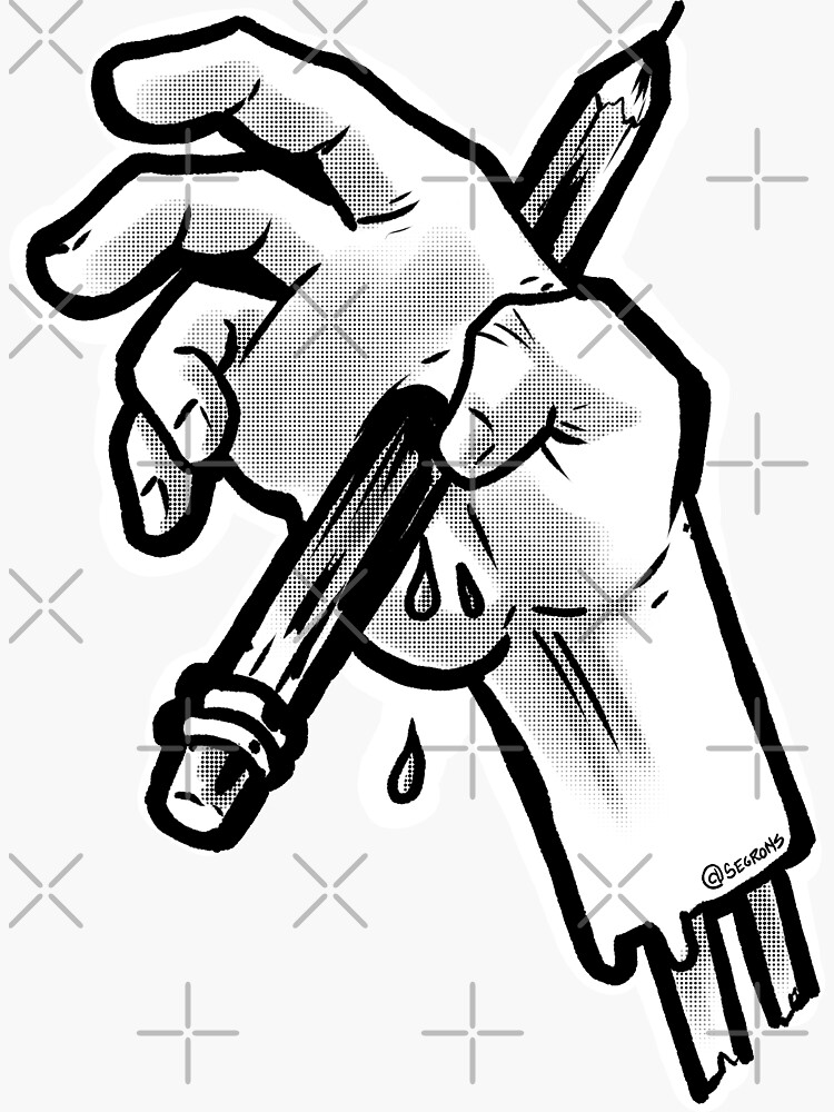 "Keep drawing" Sticker by dRons | Redbubble