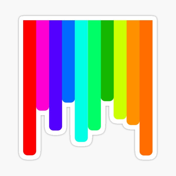 "Different Colour Strips" Sticker for Sale by AvessBerge | Redbubble