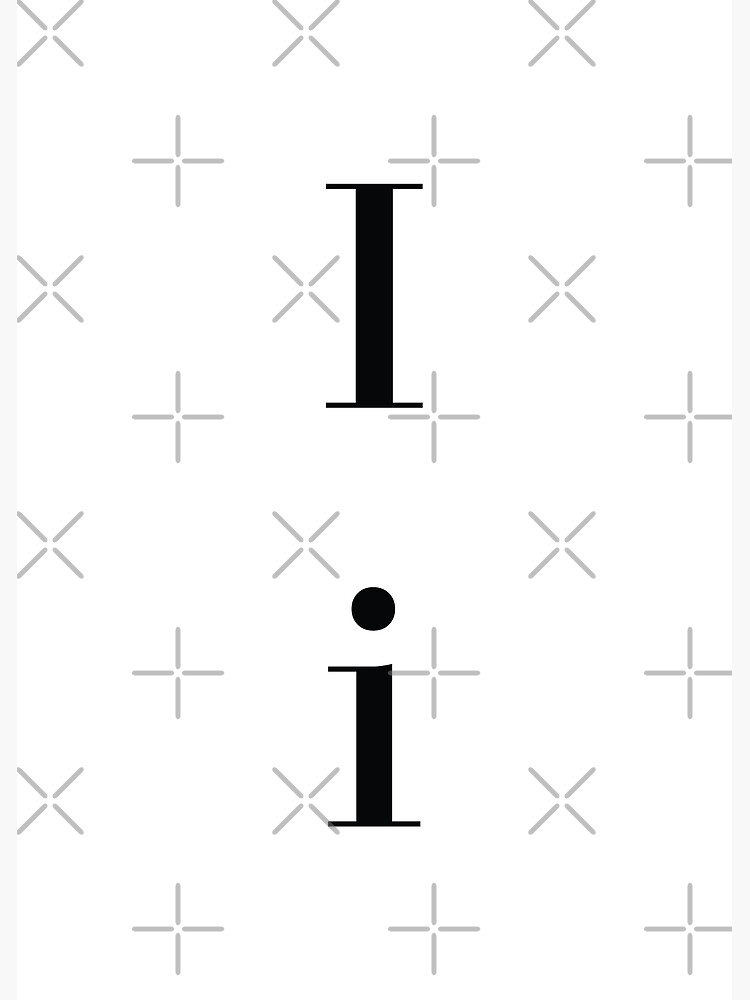"Letter i initial design in small and capital letter" Art Print for ...