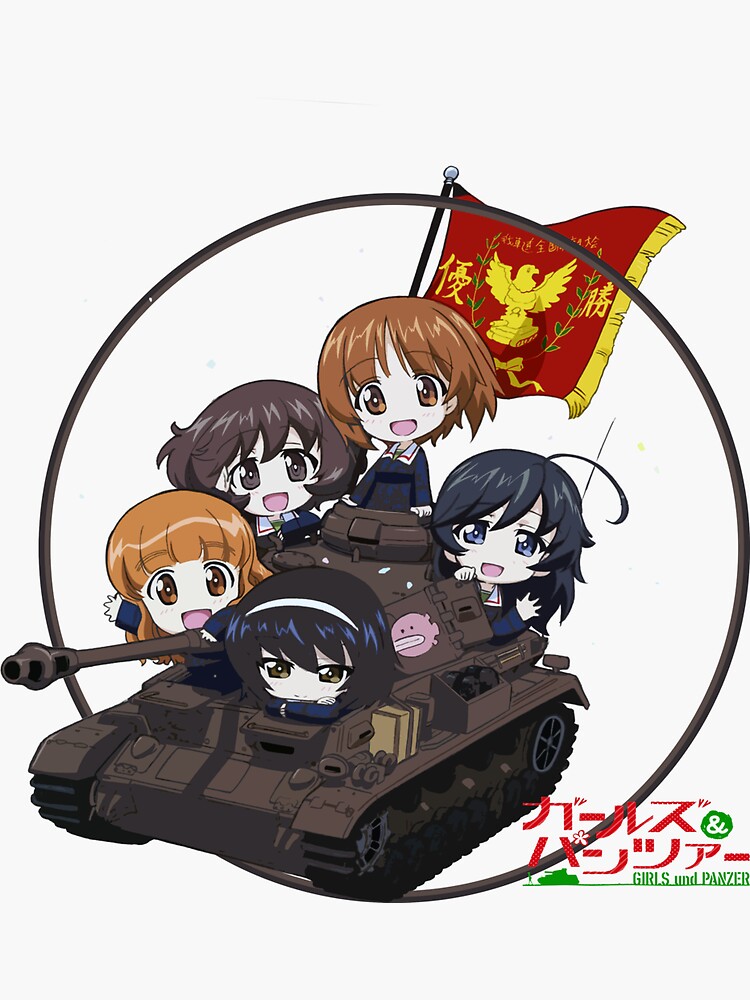 "Chibi anime Girls und Panzer" Sticker for Sale by Animeager | Redbubble