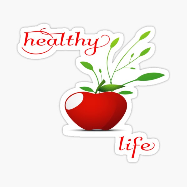 "Healthy life " Sticker for Sale by ArtRyta | Redbubble