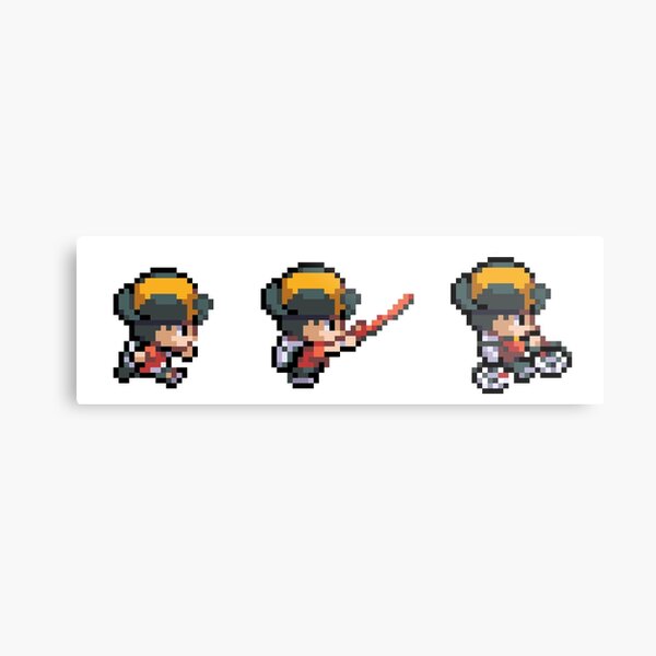 "HeartGold SoulSilver Ethan 3 Side Sprites" Metal Print for Sale by ...