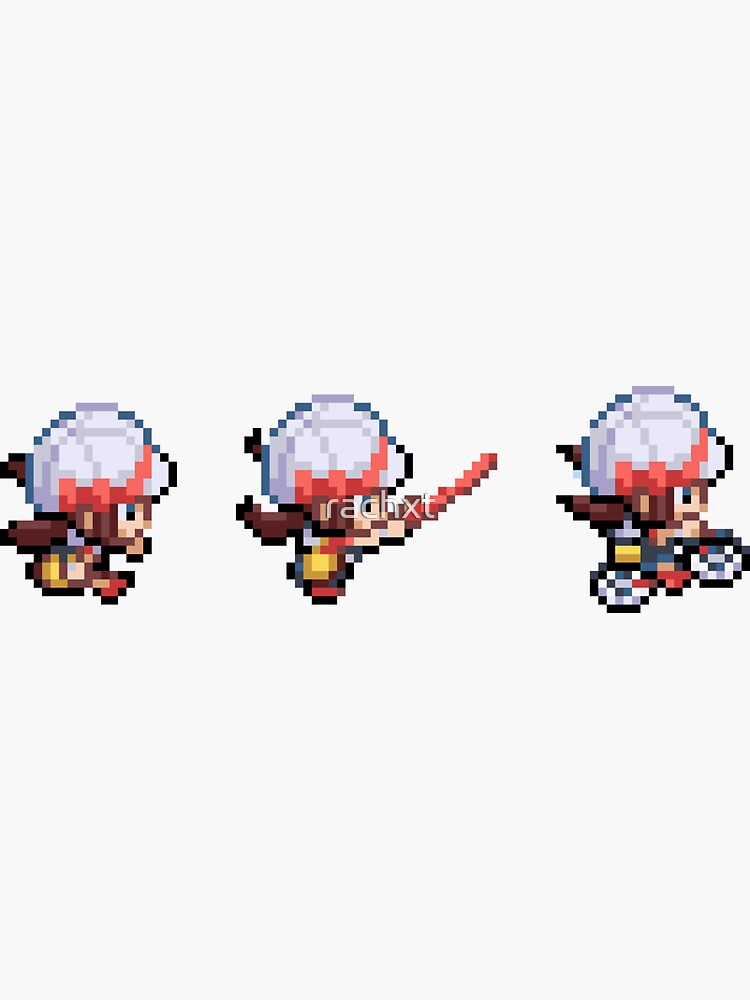"HeartGold SoulSilver Lyra 3 Side Sprites" Sticker for Sale by rachxt ...