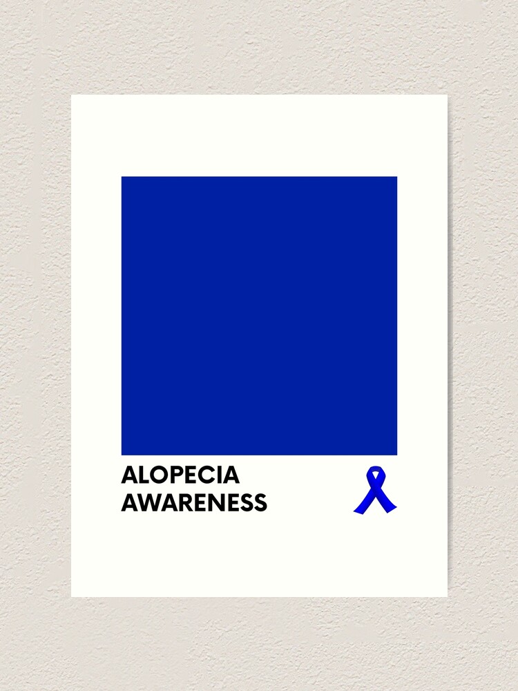 "Alopecia Awareness Blue Block - Blue Ribbon Alopecia Awareness Month ...