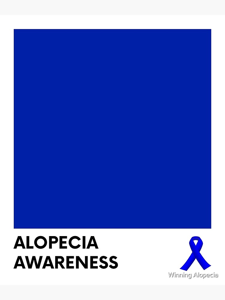 "Alopecia Awareness Blue Block - Blue Ribbon Alopecia Awareness Month ...