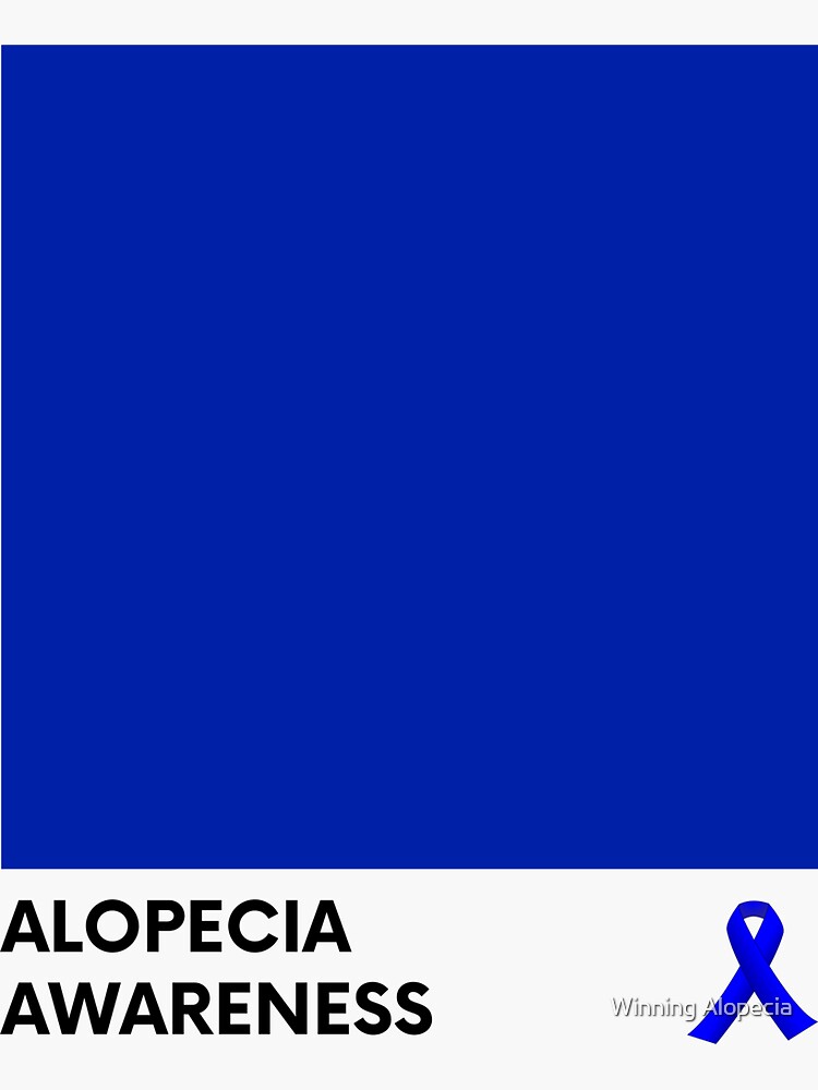 "Alopecia Awareness Blue Block - Blue Ribbon Alopecia Awareness Month ...
