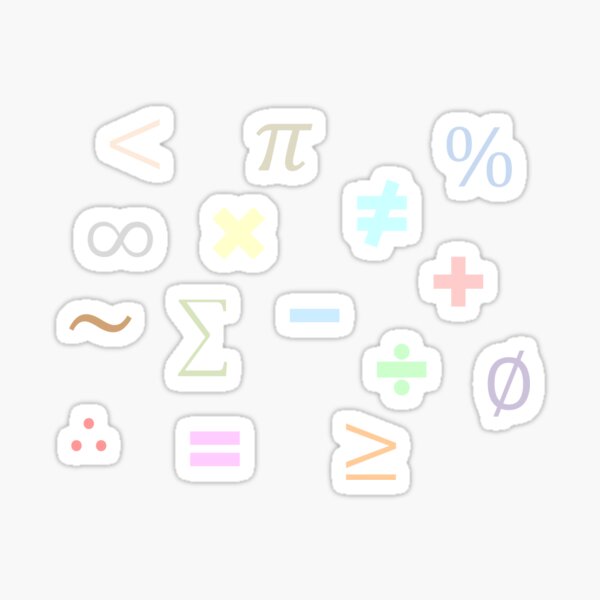 "Math Symbols Colored in Pastel Without Reflection, colorful pattern ...