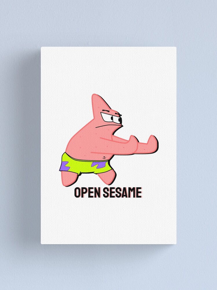 "Sticker Patrick "Open Sesame"" Canvas Print for Sale by X-Store ...