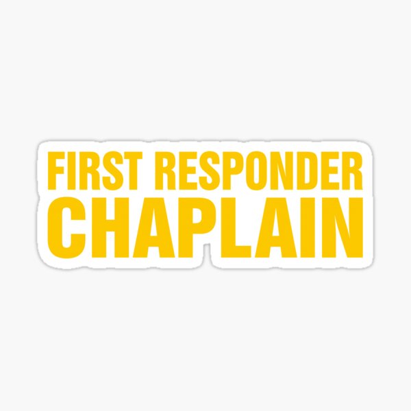 "FIRST RESPONDER CHAPLAIN" Sticker for Sale by rfaubel | Redbubble