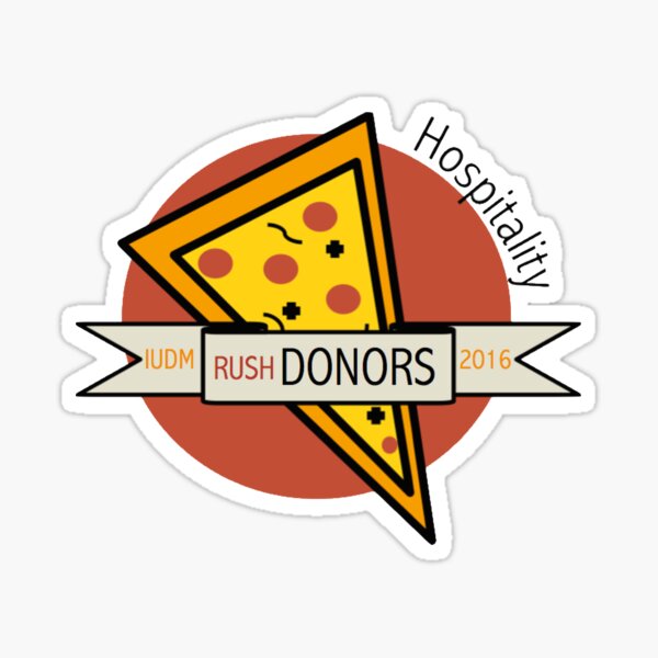 "Hospitality - Donors" Sticker for Sale by mmagnotta | Redbubble