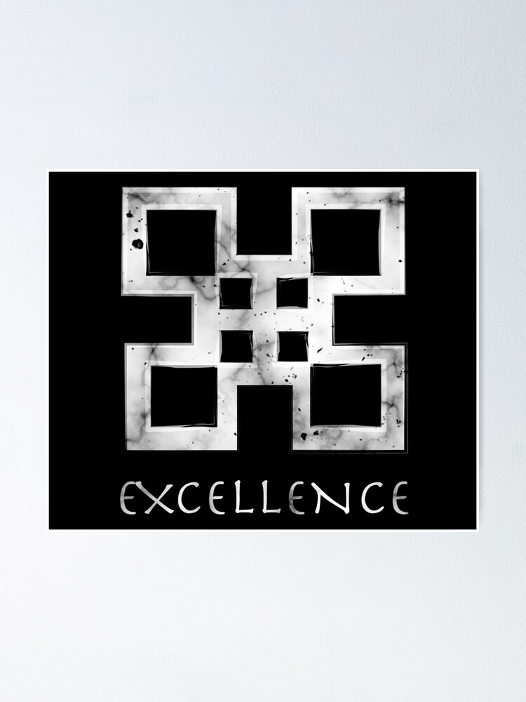 "West Africa Adinkra Symbol Meaning Excellence" Poster for Sale by ...