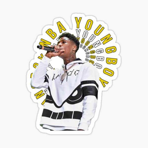 "NBA YOUNGBOY" Sticker for Sale by gandykludwig | Redbubble