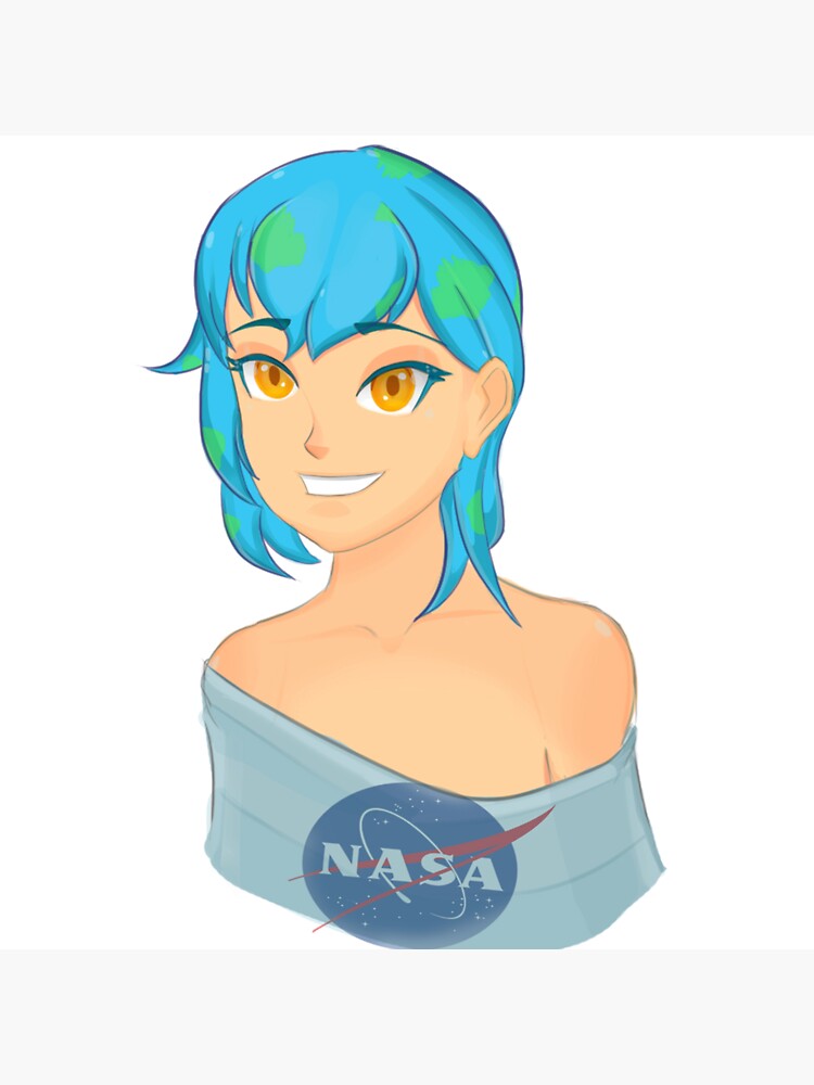 "Earth Chan Fanart " Sticker for Sale by indigitalarts | Redbubble