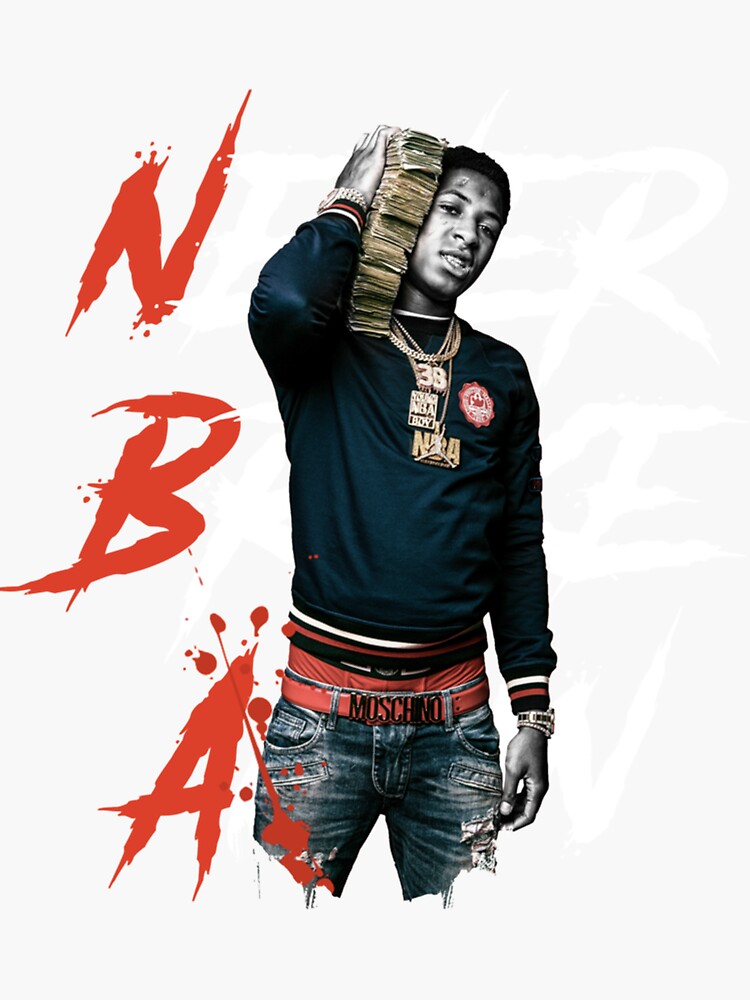 "NBA YOUNGBOY" Sticker for Sale by gandykludwig | Redbubble