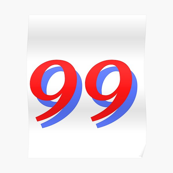 "Number 99 - number" Poster for Sale by Happy-and-Free | Redbubble