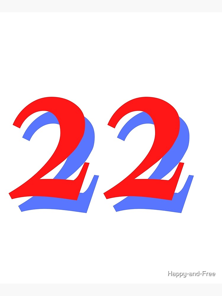 Póster «Número 22 - número» de Happy-and-Free | Redbubble