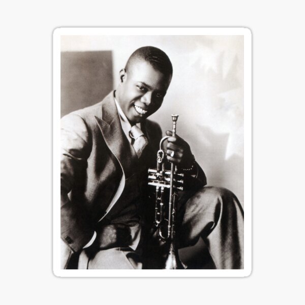 "Louis Armstrong, Jazz Musician" Sticker for Sale by ScienceSource ...