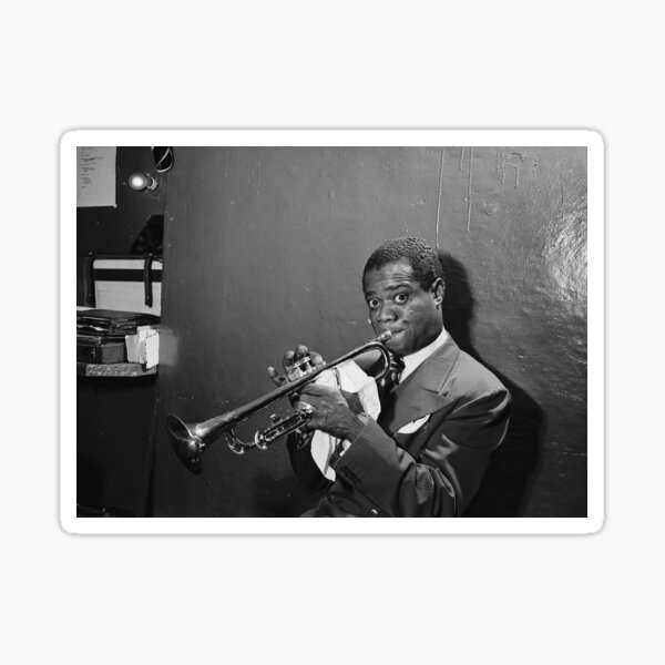 "Louis Armstrong, Jazz Musician" Sticker for Sale by ScienceSource ...