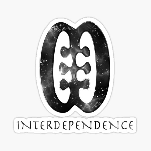 "West Africa Adinkra Symbol meaning Interdependence" Sticker for Sale ...