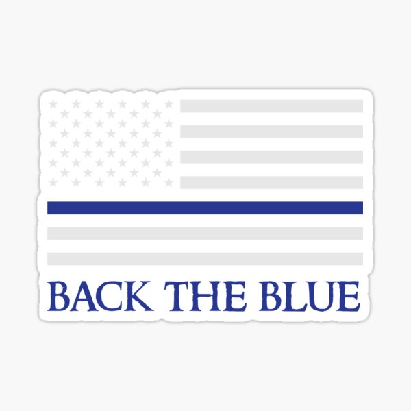 "Back the blue - Thin Blue Line American Flag " Sticker for Sale by ...