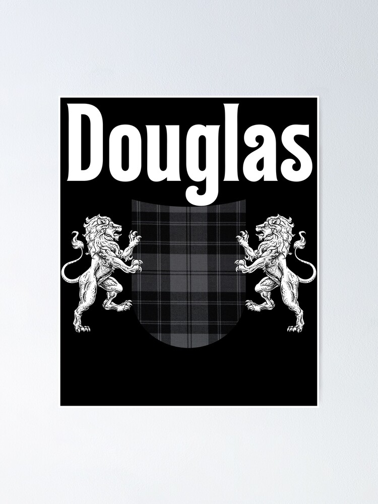 "Douglas Clan Scottish Name Coat Of Arms Tartan" Poster by RosiesSticks ...