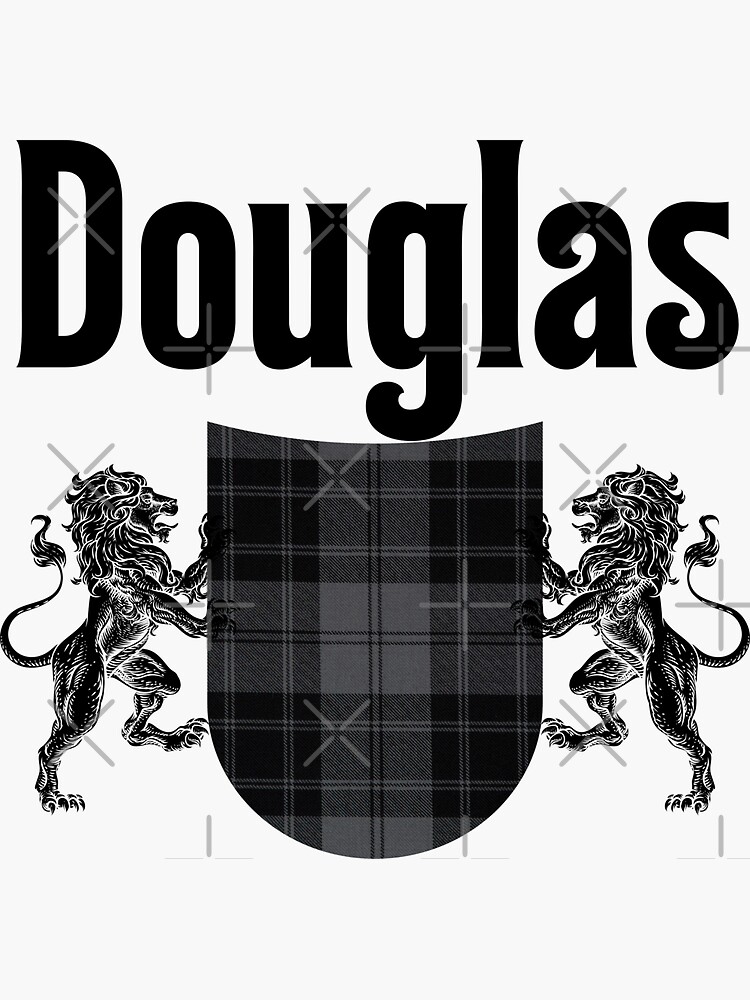 "Douglas Clan Scottish Name Coat Of Arms Tartan" Sticker for Sale by ...