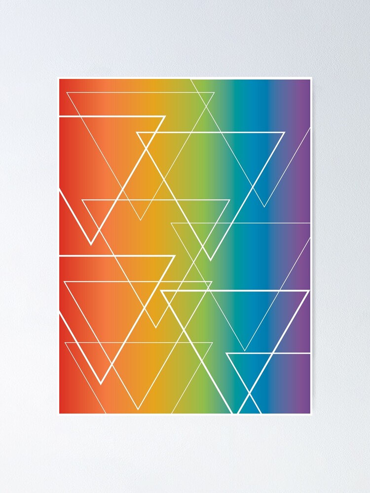 "Rainbow Triangles" Poster by KappDraws | Redbubble