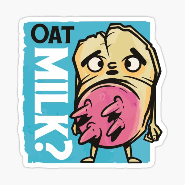 "oat milk" Sticker for Sale by zaher97 | Redbubble