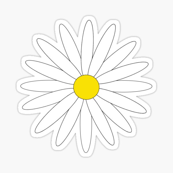 "White Daisy" Sticker by Shaney442 | Redbubble