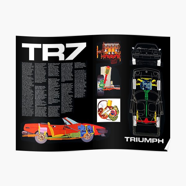 "Triumph TR7 - Engineering" Poster by CellularSong | Redbubble