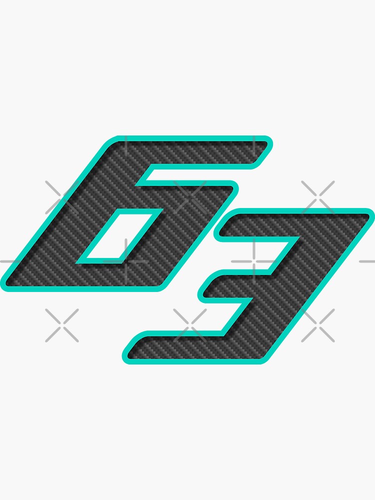 Pegatina «No. 63 George Russell - 2022» de FunkyShirtsUK | Redbubble