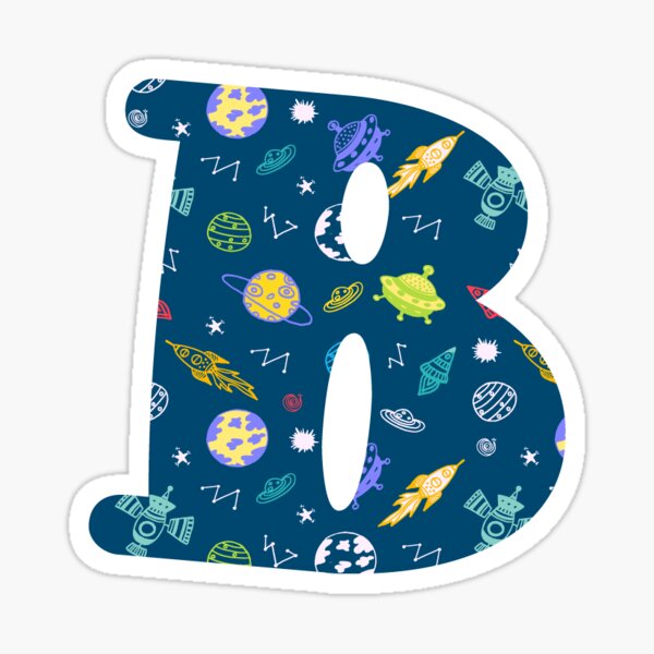 "Space Themed Blue Letter B" Sticker for Sale by UrsulaFashion | Redbubble