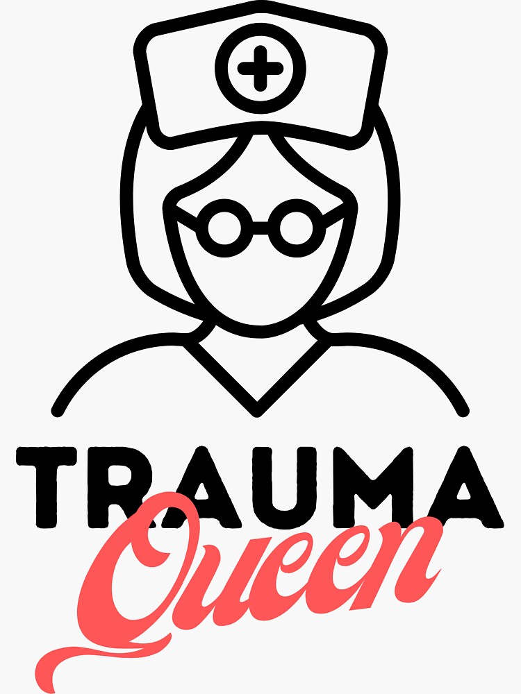 "Trauma queen or drama queen " Sticker for Sale by youthart | Redbubble