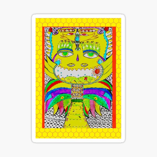 "The Great Yellow Dragon" Sticker for Sale by LovelyArtWrld | Redbubble