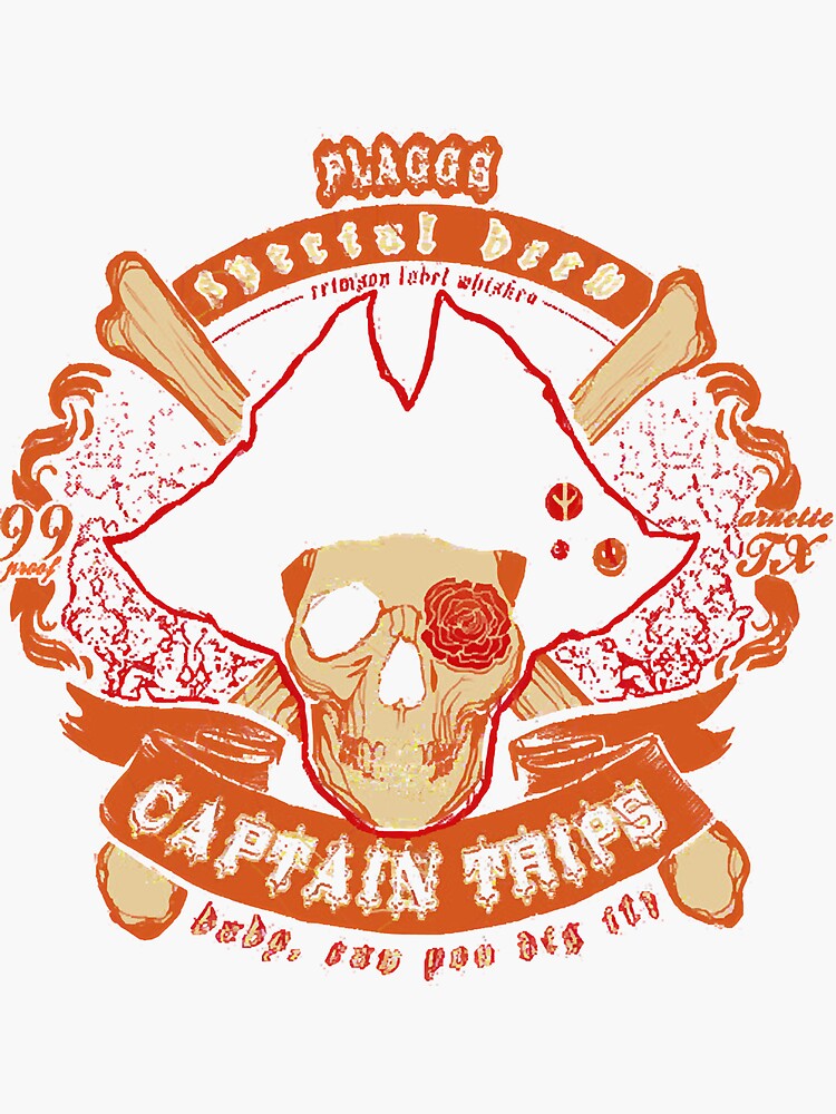 "Captain Trips " Sticker for Sale by MaltieLiv198 | Redbubble