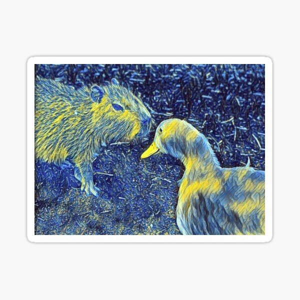 "capybara and ducky friends forever" Sticker for Sale by gristiannn ...