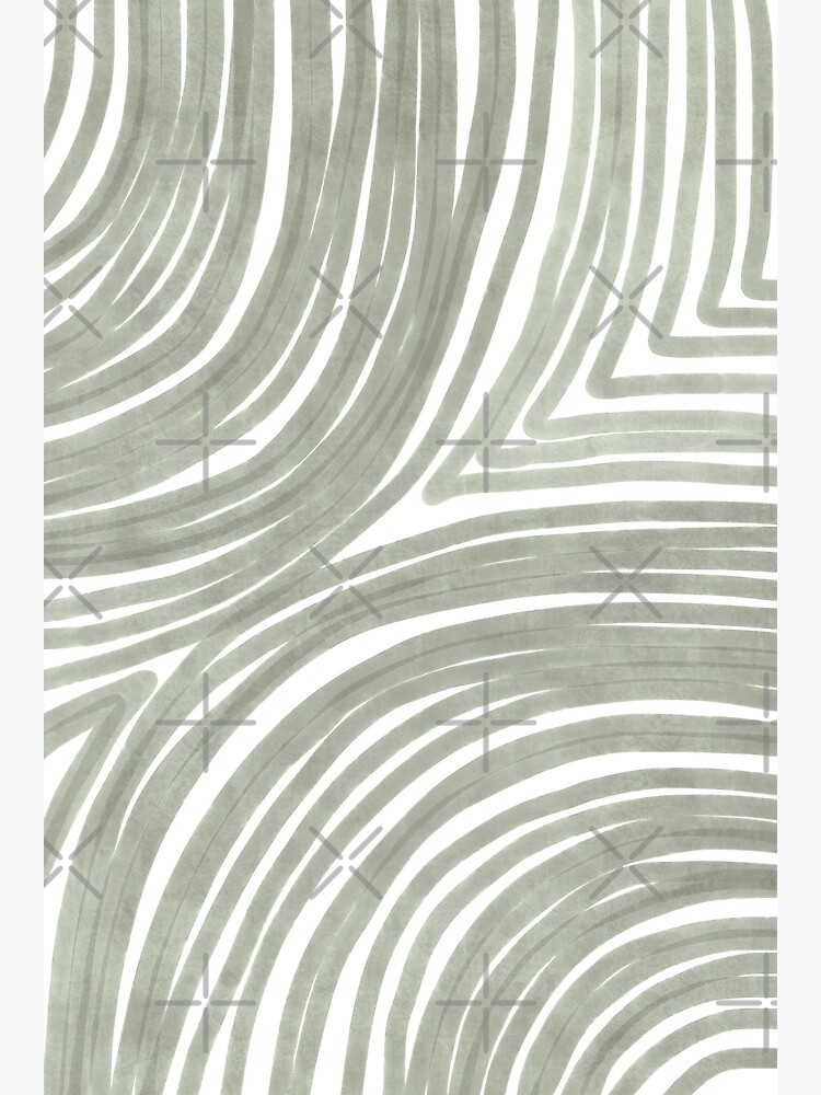 "Sage green geometric line art" Art Print by Miss-Belle | Redbubble