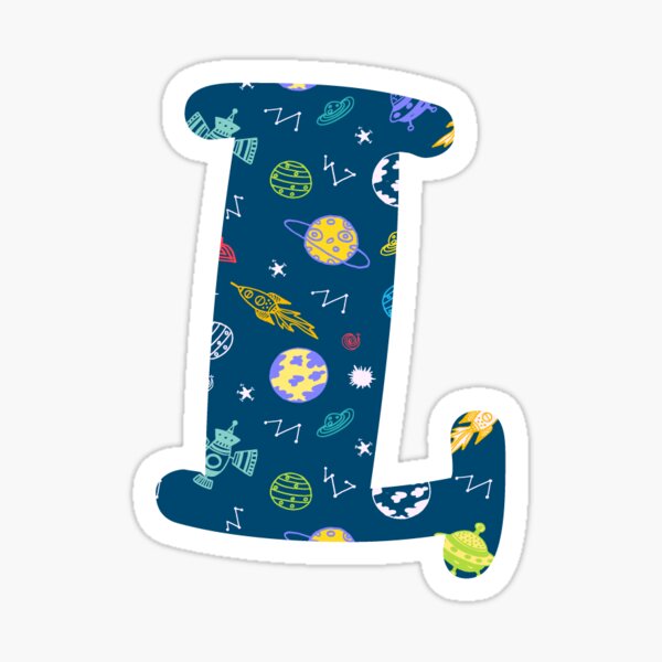 "Space Themed Blue Letter L" Sticker for Sale by UrsulaFashion | Redbubble