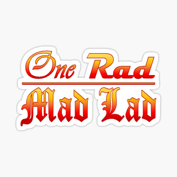 "One Rad Mad Lad" Sticker for Sale by CJGrimes | Redbubble